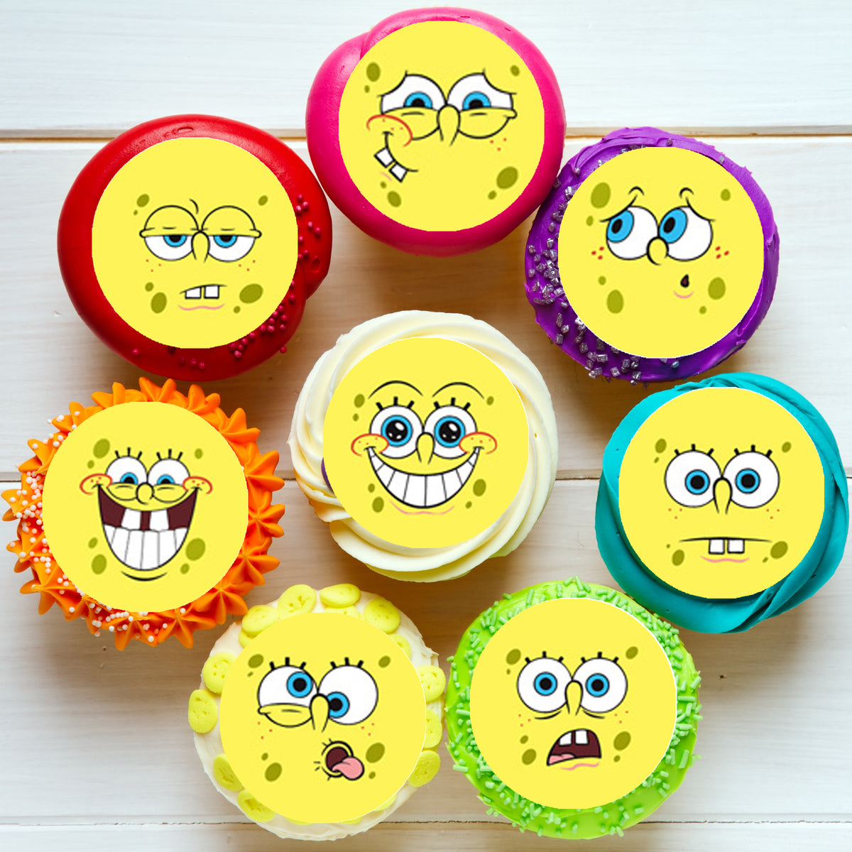 Spongebob Squarepants Pre-cut Edible Cupcake or Cookie Toppers – Deezee ...