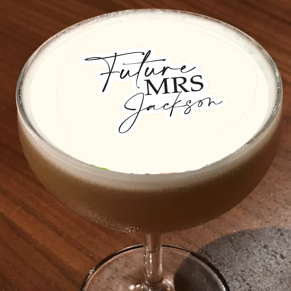 Future Mrs Engagement Wedding Bridal Edible Cut-out Cocktail Drink Top ...