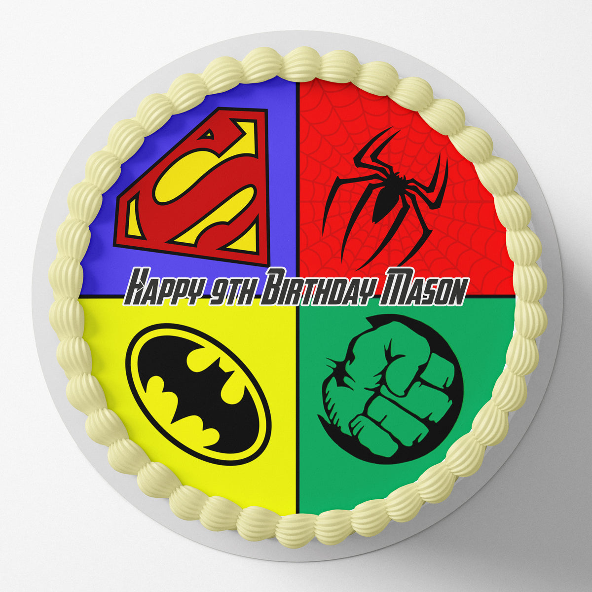 Avengers Superhero Logo Pre-cut Round Edible Cake Toppers in Mandurah ...