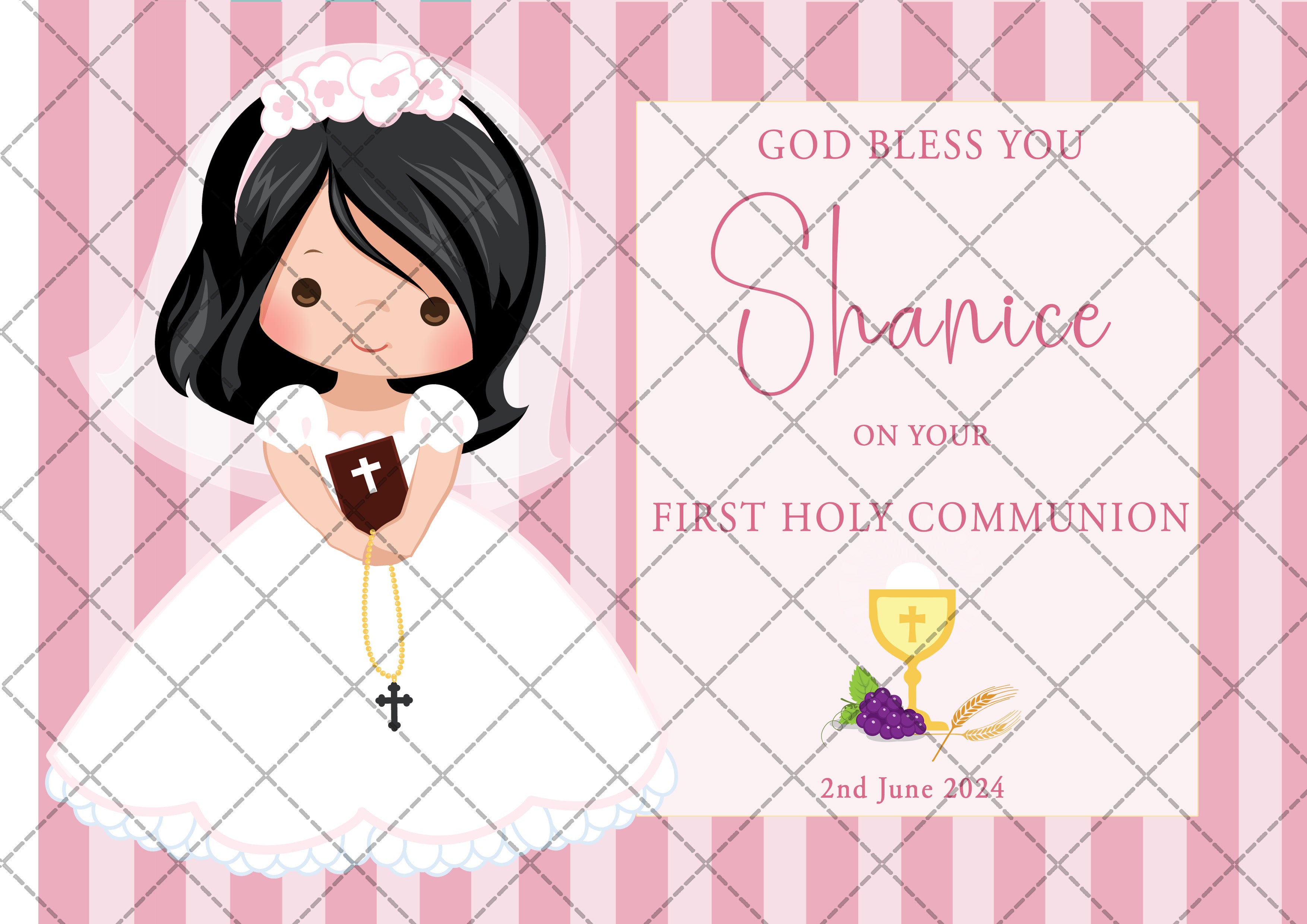 First Holy Communion Rectangle Edible Cake Topper – Deezee Designs
