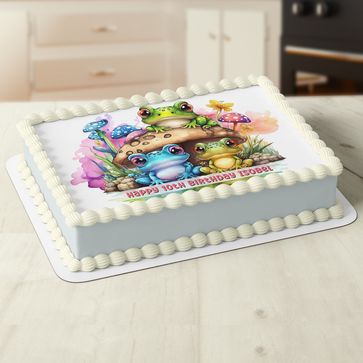 Cute Frogs Personalised Edible Cake Topper – Deezee Designs