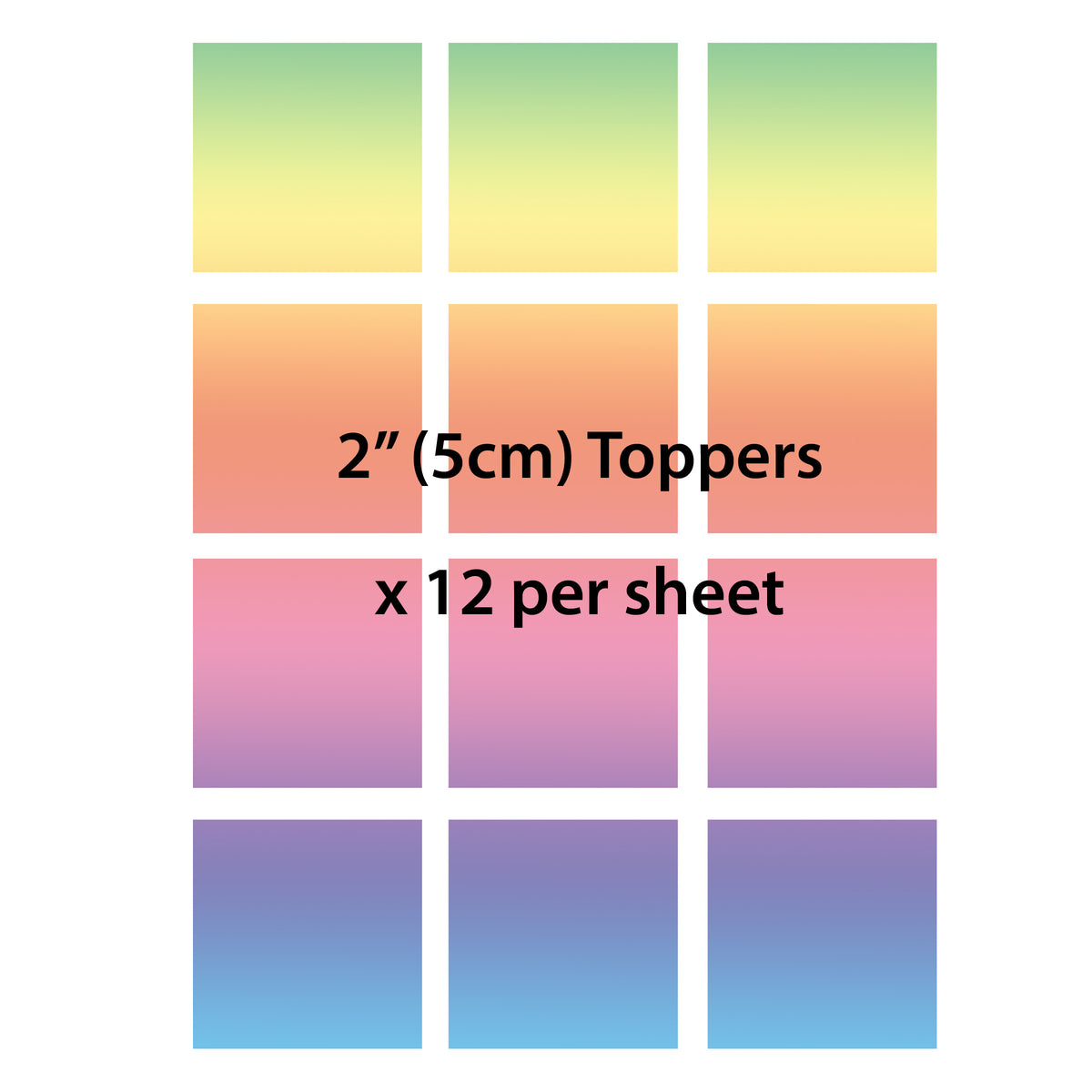 Custom size pre-cut square edible icing image cake toppers in Mandurah ...