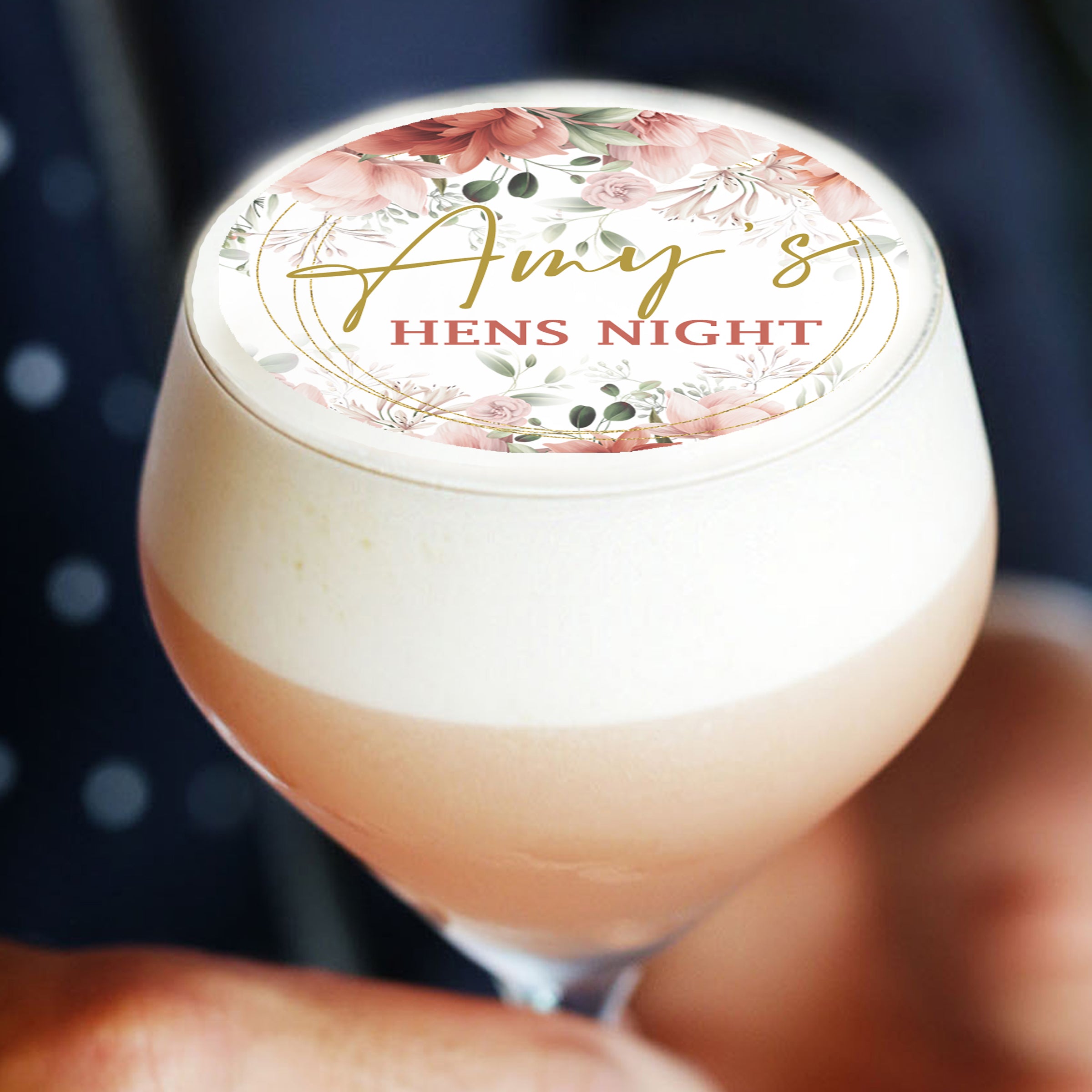 Floral Birthday Hens Edible Cocktail Drink Toppers – Deezee Designs