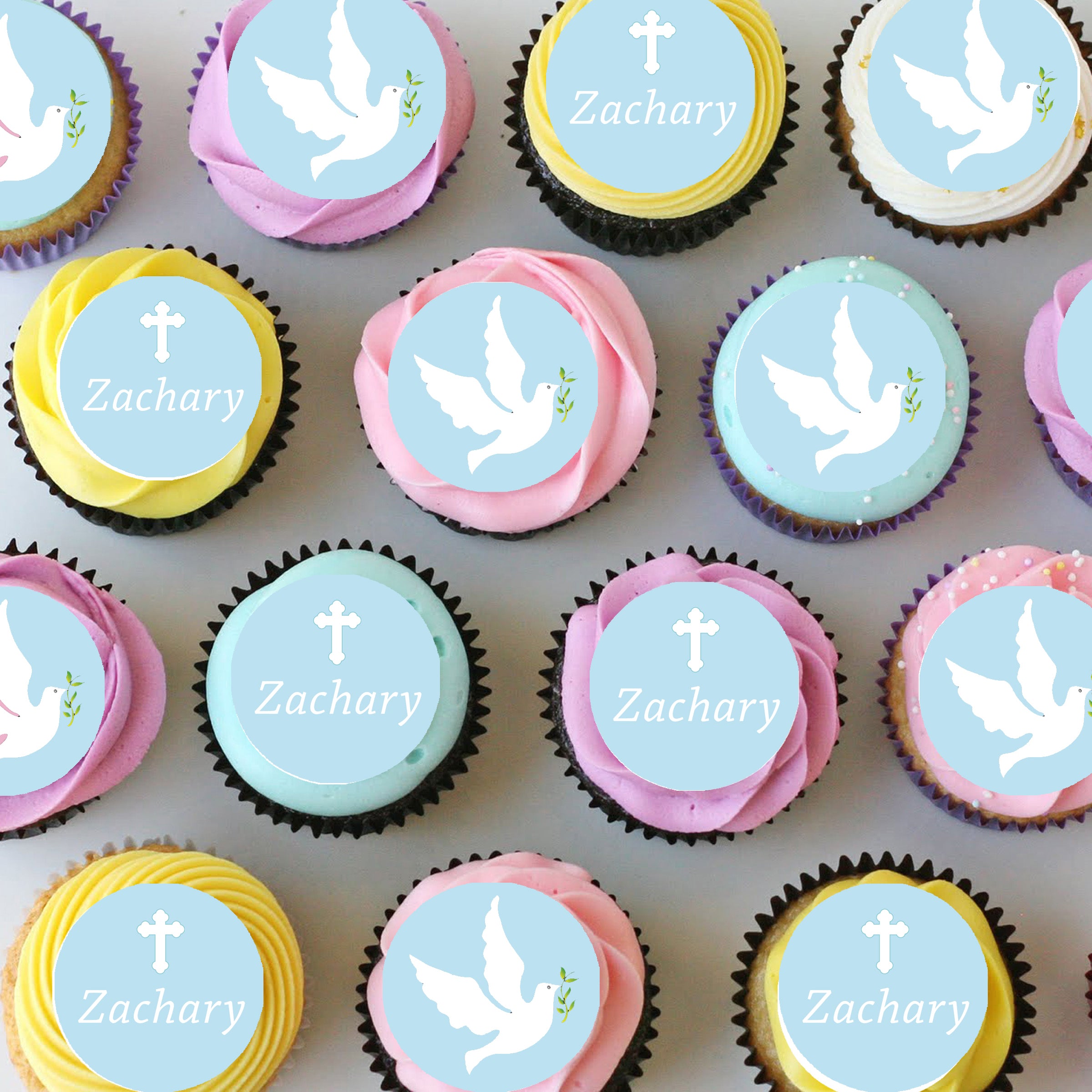 Confirmation Religious Pre-cut Mini Edible Cupcake or Cookie Toppers ...
