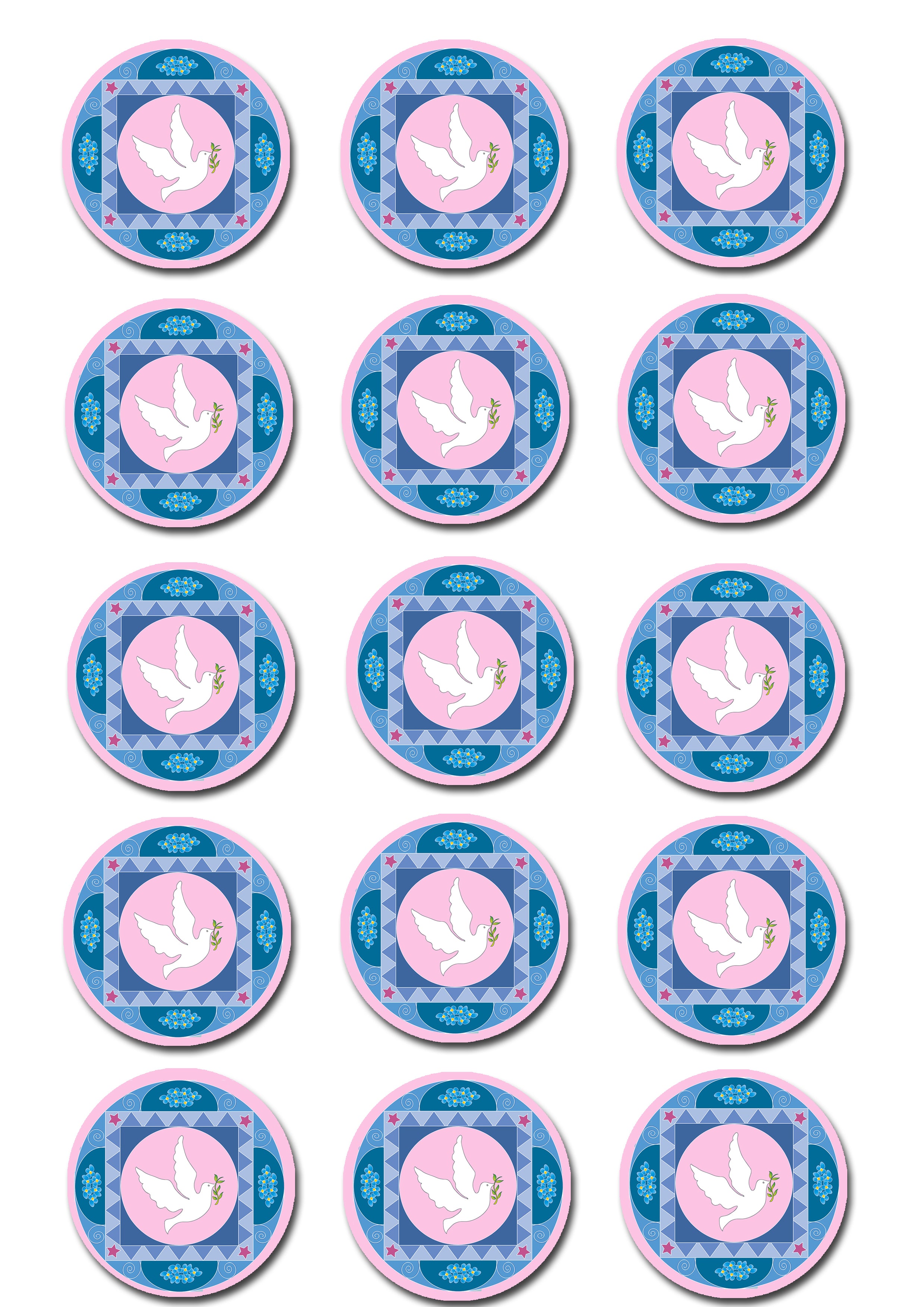 Confirmation Edible Cupcake Toppers – Deezee Designs