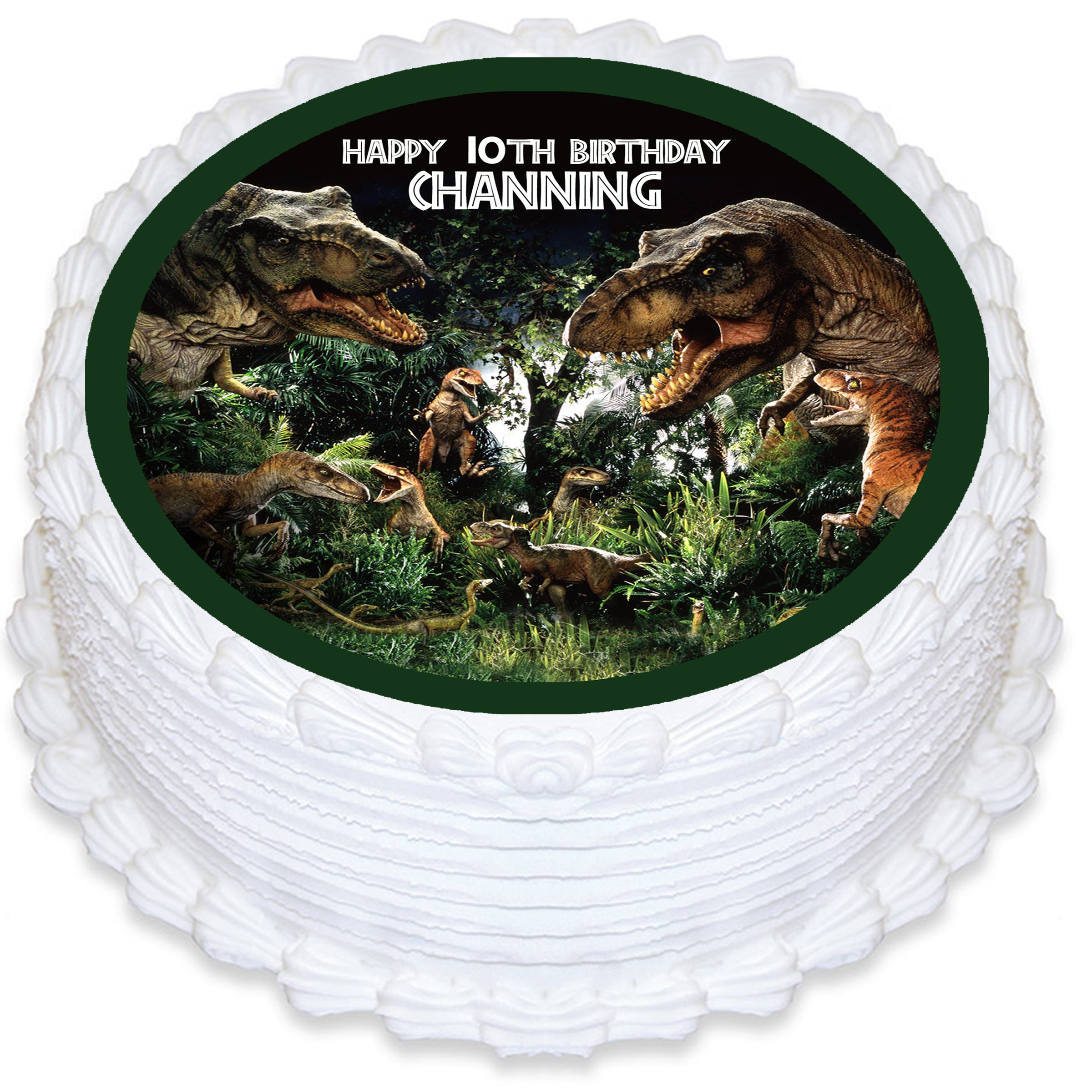 Dinosaurs Round Edible Cake Topper – Deezee Designs