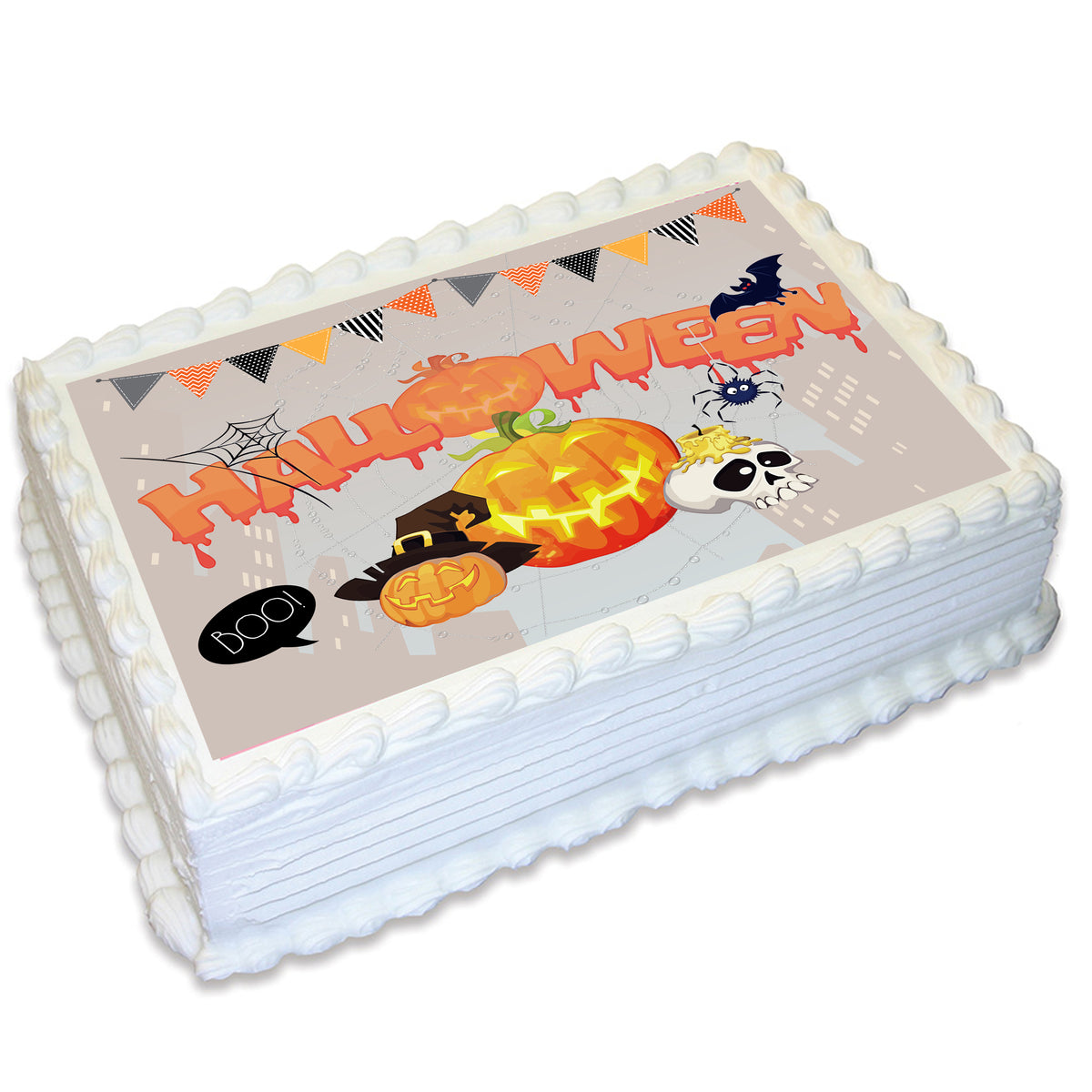 Halloween Rectangle Edible Cake Topper – Deezee Designs
