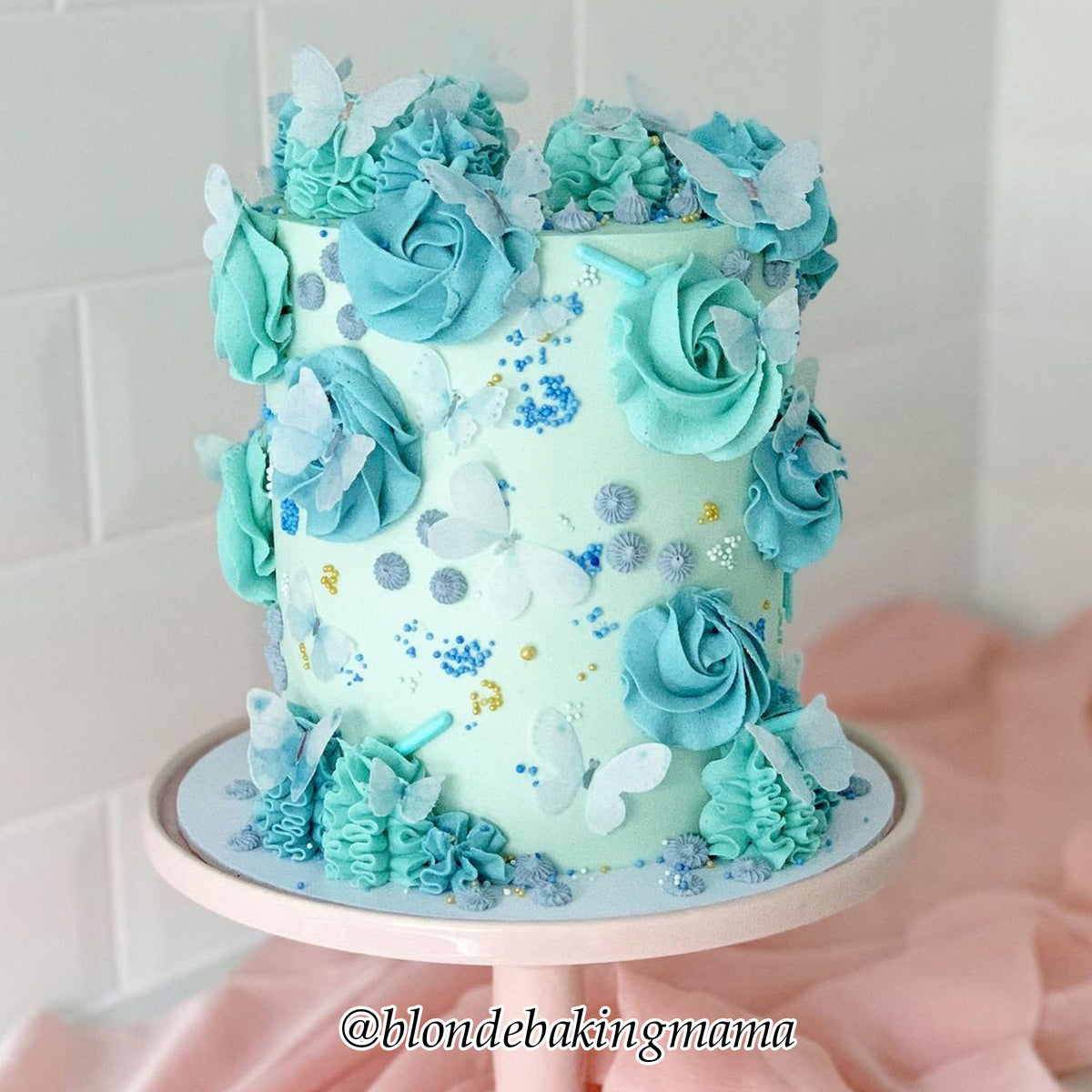 Light Blue Pre-cut Edible Wafer Butterflies – Deezee Designs