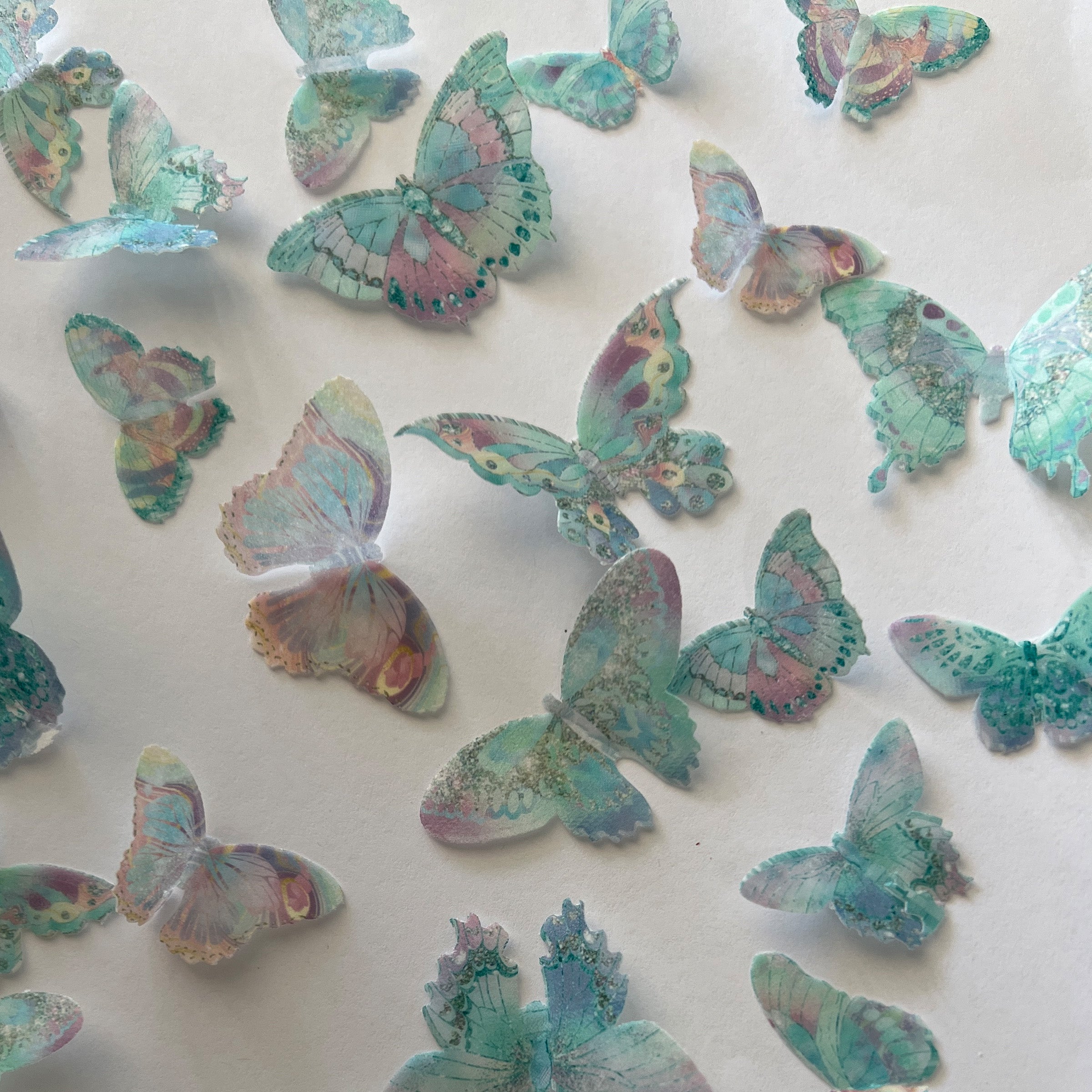 Multicoloured Pre-cut Edible Wafer Butterflies in Mandurah – Deezee Designs
